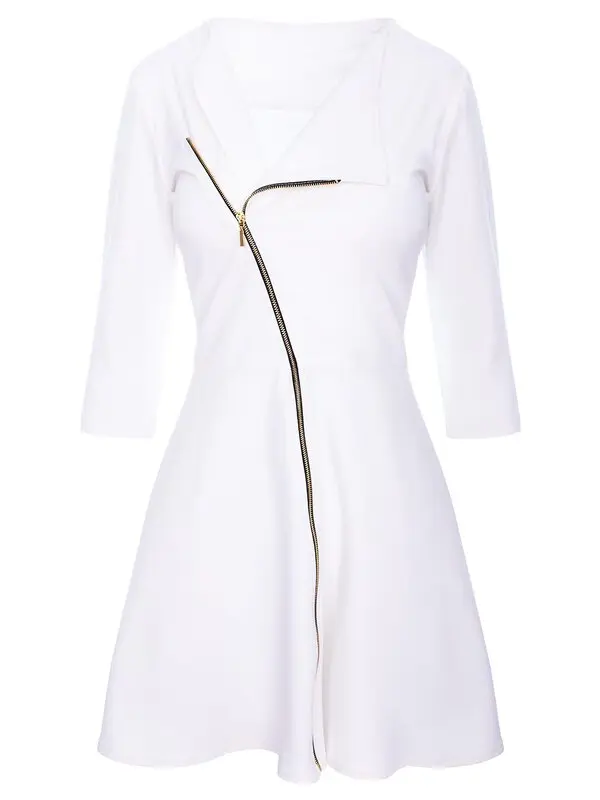 ROSERRY Chelsea A-line Jersey Dress - White