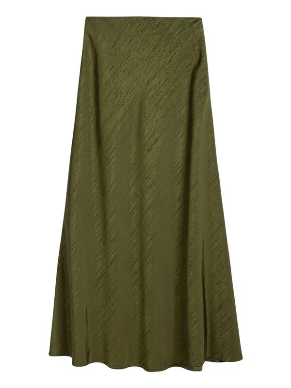 NOCTURNE Flared Midi Skirt - Yellow