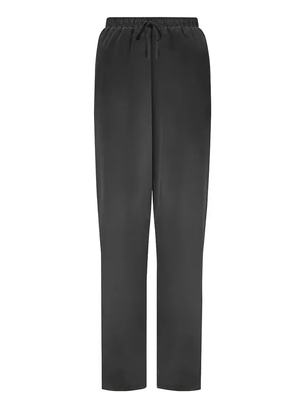 THE SUMMER EDIT Grace Silk Trousers - Black