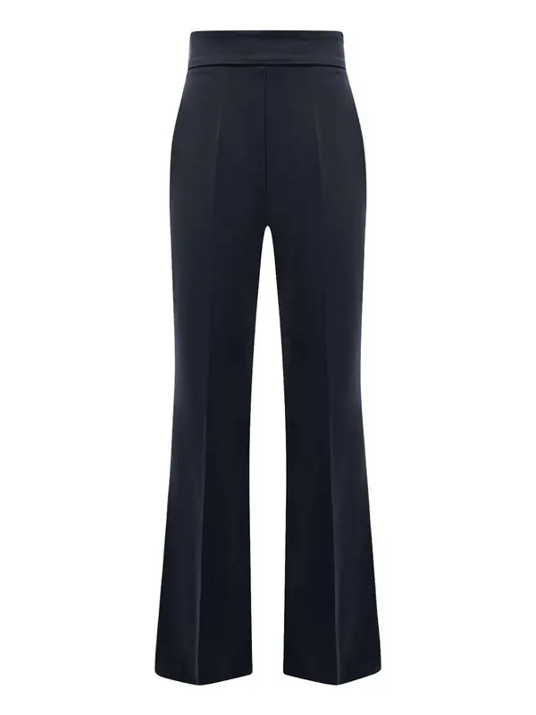 TIA DORRAINE High-waist Flared Trousers - Black