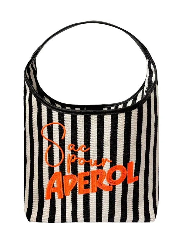 LILLY LOVES Embroidered Tote Bag - Black