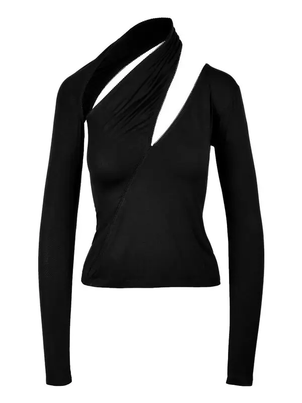 IOANA CIOLACU Asymmetric Blouse - Black