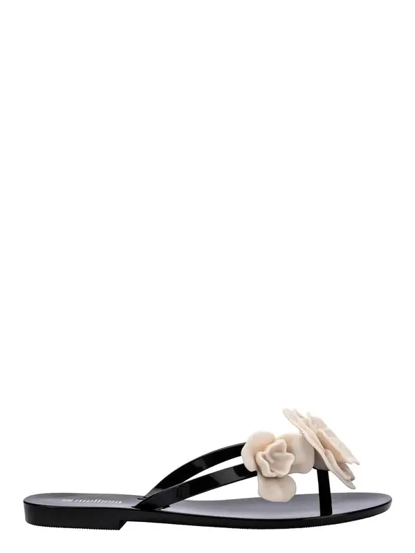 Melissa Harmonic Petals Thong Sandal - Black