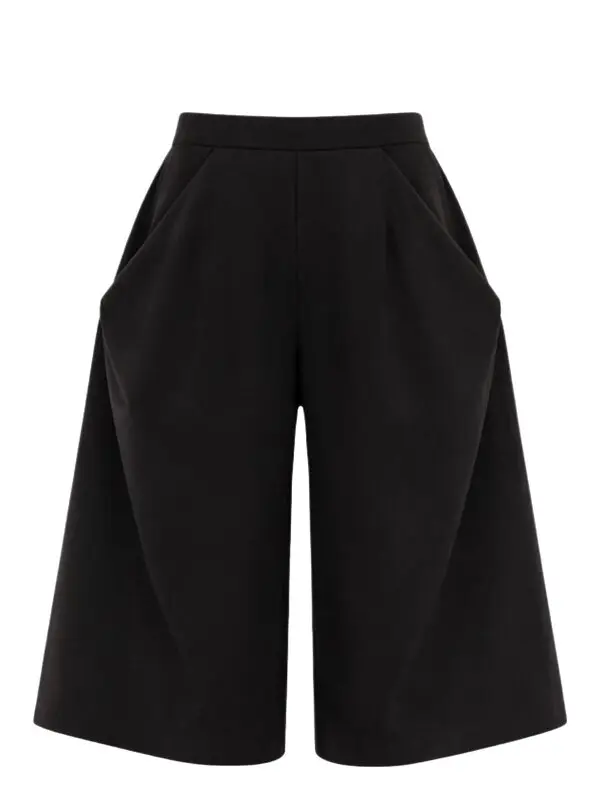 SAZHA Wide-leg Culotte Shorts - Black