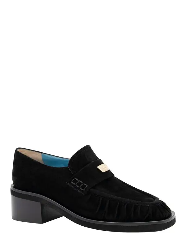 VALENTINA RANGONI Cortina Cashmere Suede Loafer - Black
