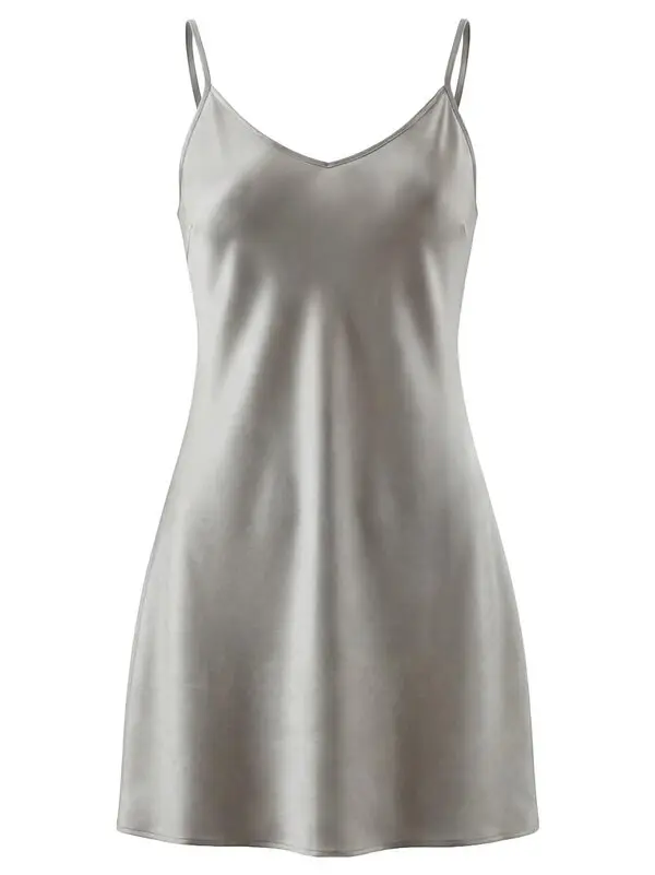 VIMISSIA Mini Silk Slip Dress - Grey