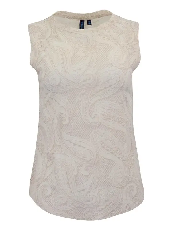 LORDS OF HARLECH Tara Crochet Knit Top - White
