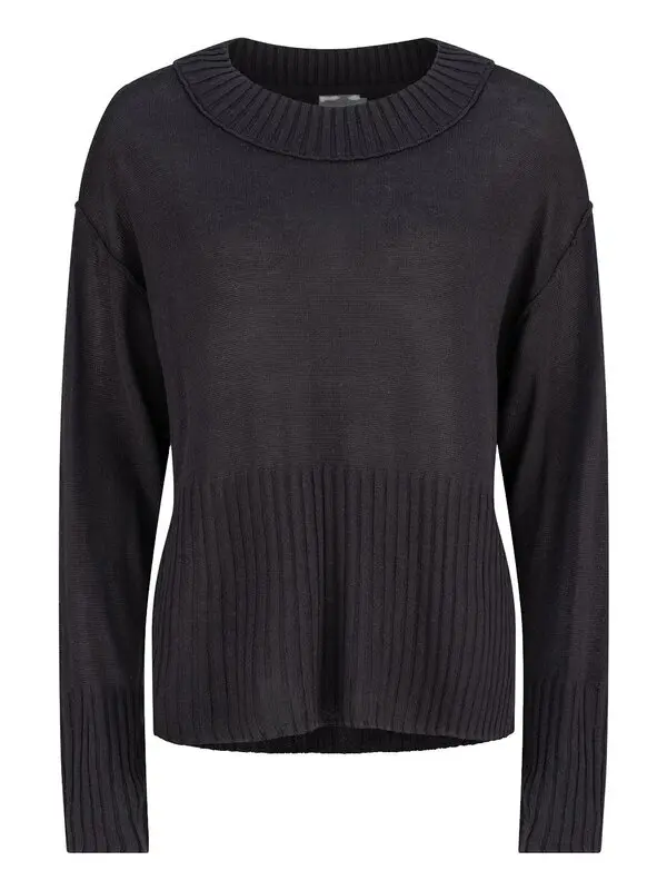 DREF Relaxed Fit Knit Sweater - Black