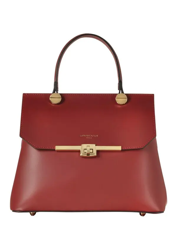 LE PARMENTIER Top Handle Satchel Bag With Shoulder Strap - Red