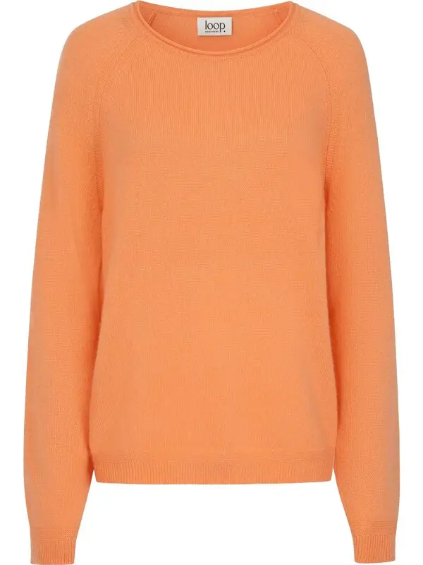 LOOP CASHMERE Featherweight Cashmere Sweater - Orange