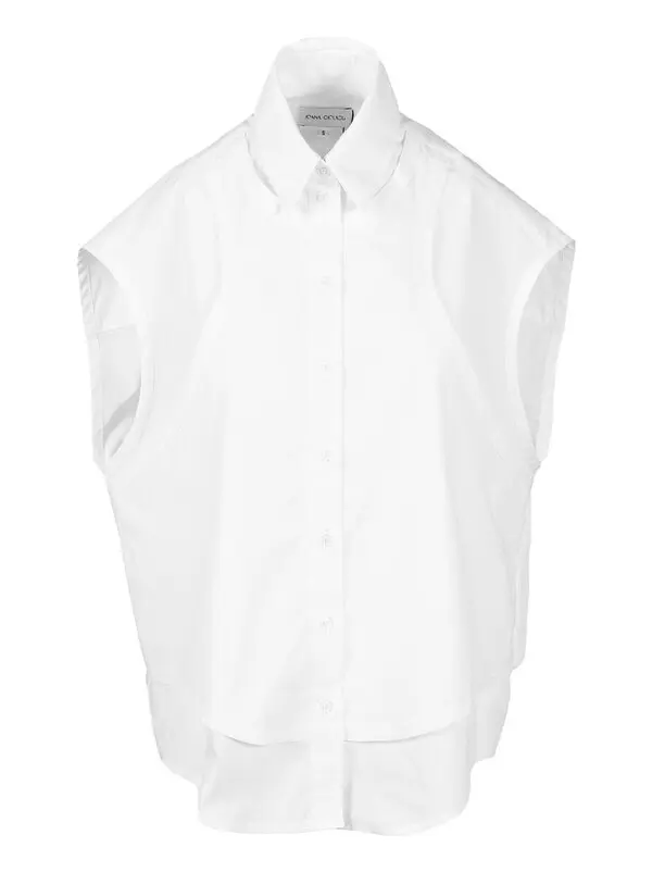 IOANA CIOLACU Sleeveless Shirt With Tank Top Detail - White