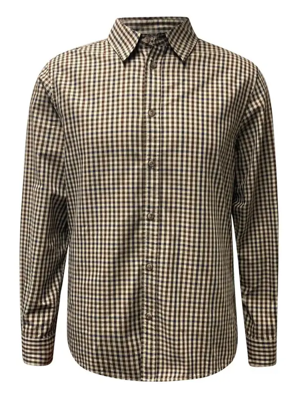 VUSTRA Green / Brown Mammoth Woods Plaid Button-down Shirt - Green/brown