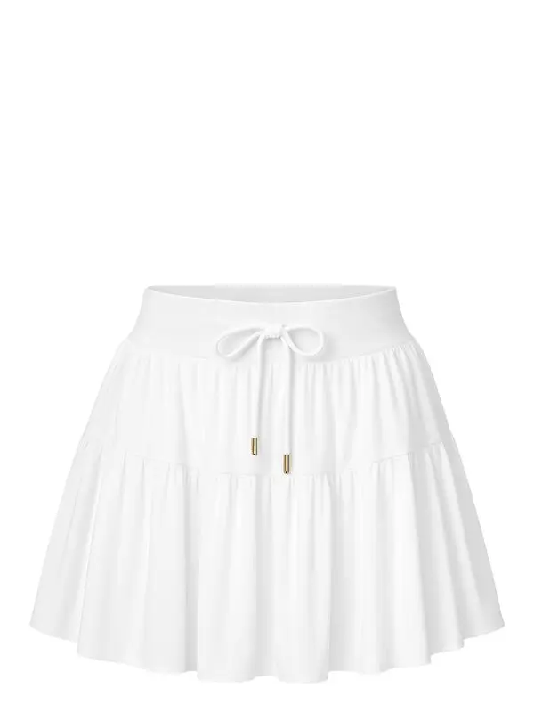 ALTRA VOLTA Tiered Tennis Skirt - White
