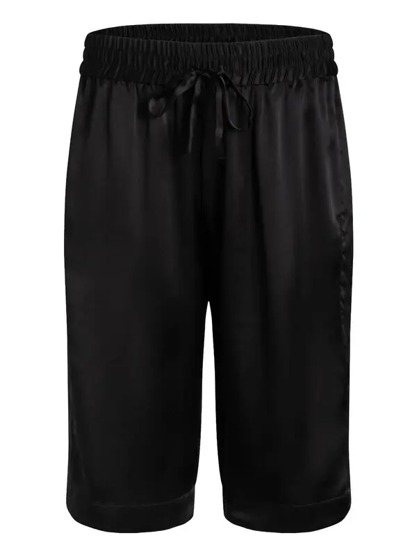 JE MÉRITE (I DESERVE) Silk Tuxedo Bermuda Shorts - Black