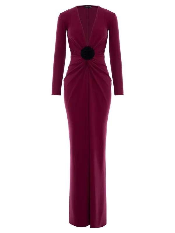 ROSERRY Mallorca Jersey Maxi Dress - Red