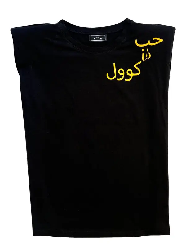L2R THE LABEL Love Is Cool Muscle Tee - Black