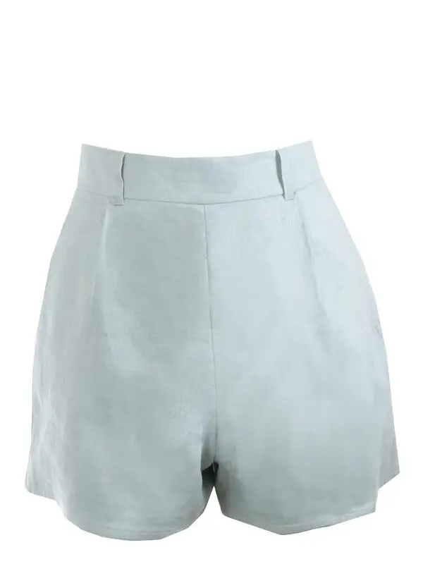 FLORA BY ALEXANDRIA Khatie Linen Shorts - Blue