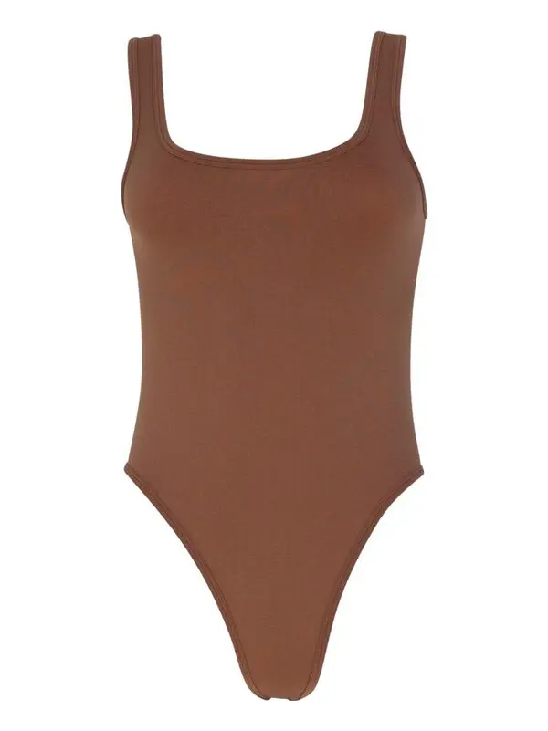 CIRCULAR PATH Amanda Tank Bodysuit - Brown