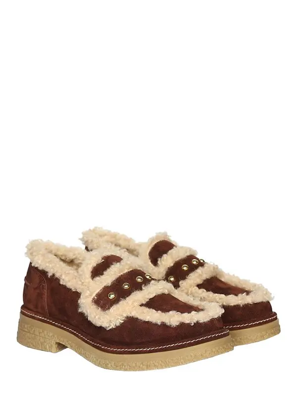 JELAVU Lisbon Suede Loafers - Red