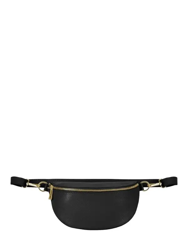 BETSY & FLOSS Zadar Leather Crossbody And Waist Bag - Black
