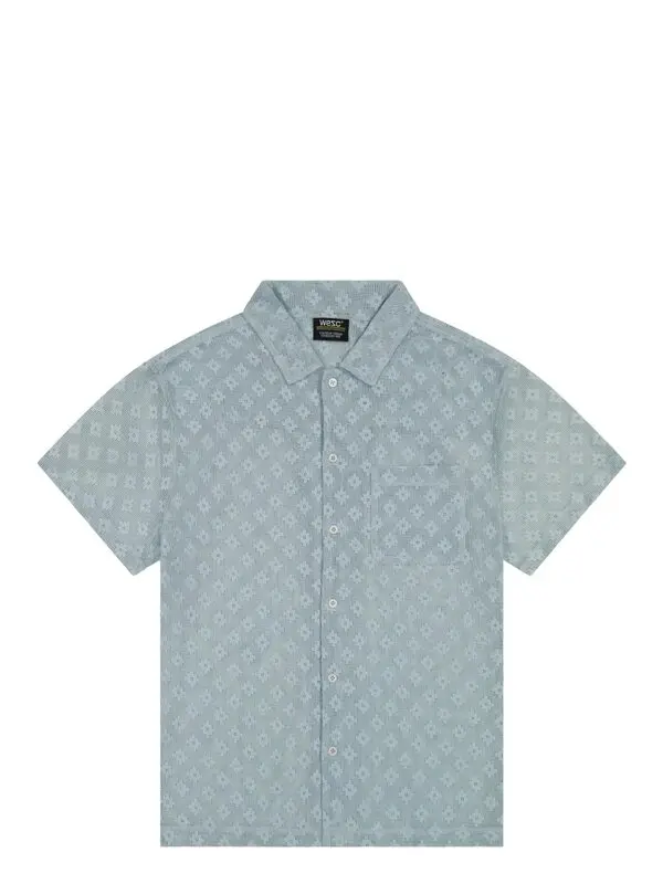 WESC Mesh Camper Shirt Sky - Blue