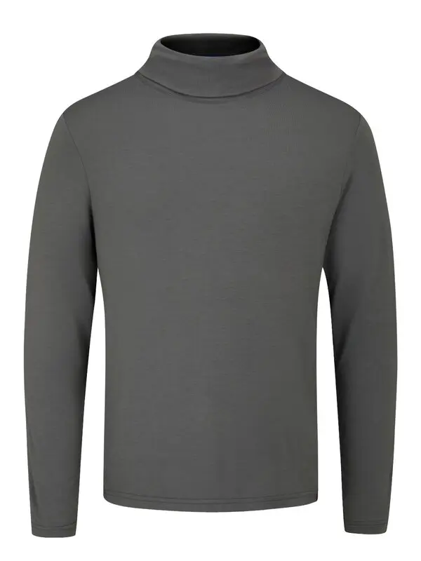 ARTHUR BEALE Bamboo Roll-neck Base Layer - Grey