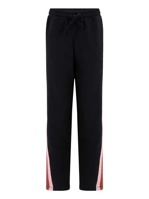 SUGARHILL BRIGHTON Alissa Two Tone Stripe Joggers - Black