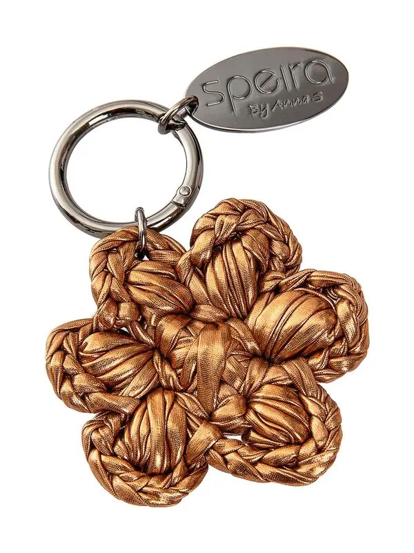 SPEIRA Flower Bag Charm - Brown