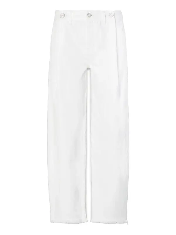 NOEND Adeline Cropped Barrel Jean - White