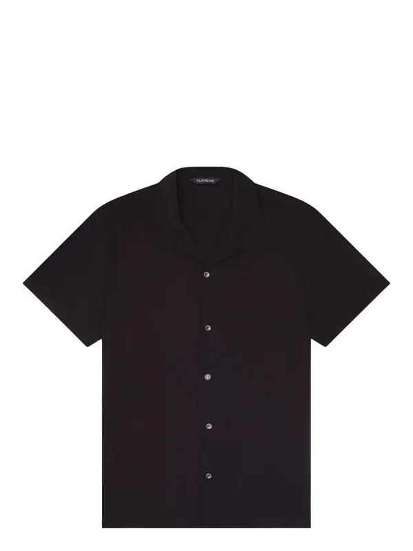 PLAYALUXE Saint Tropez Cabana Shirt Onyx - Black