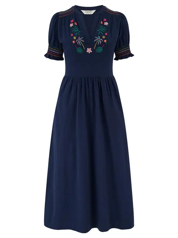 SUGARHILL BRIGHTON Esme Jersey Midi Dress - Blue