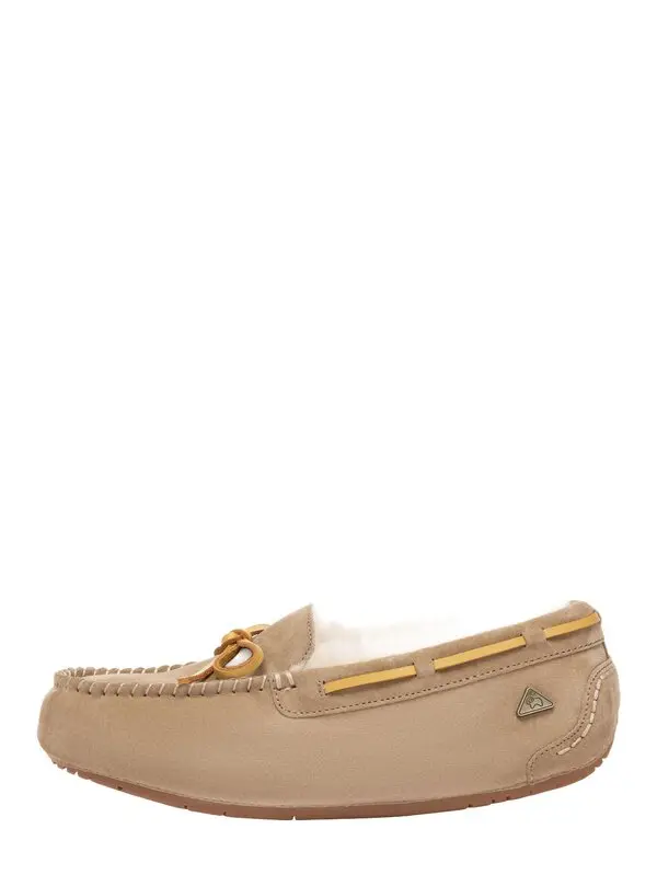 EVERAU AUSTRALIA Crested Leather Loafers - Brown