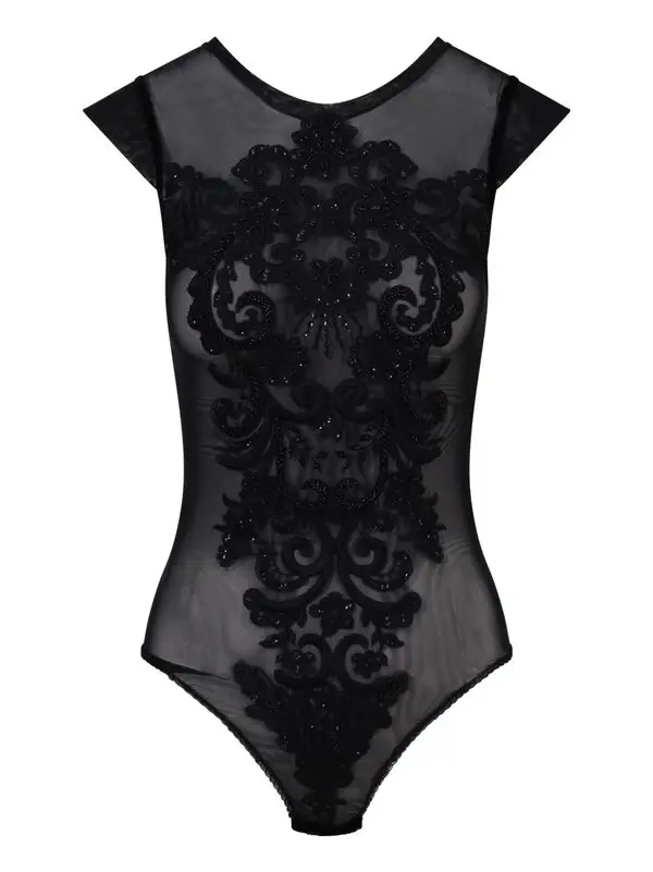 BELLE ET BON BON Sequin Detail Body - Black