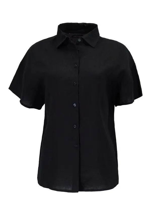 LORDS OF HARLECH Lara Linen Shirt - Black