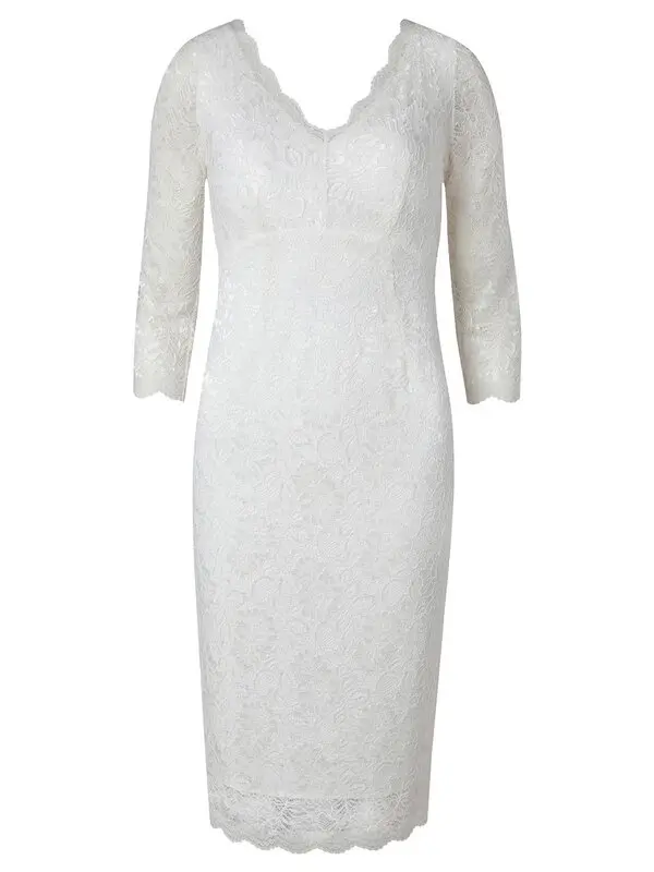 ALIE STREET LONDON Anya Lace Corded Wedding Dress - White