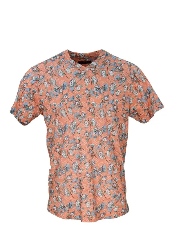 LORDS OF HARLECH Maze Blossom Canvas Coral - Orange