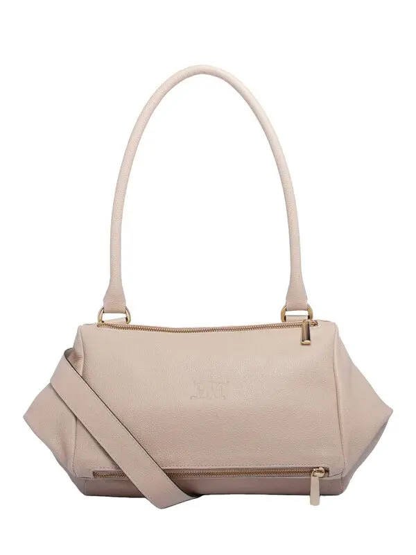 BESS MADRID Leather Crossbody Handbag - Black