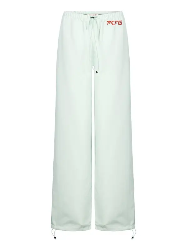 PCFG Parachute Fabric Adjustable Hem Pants - Green/blue