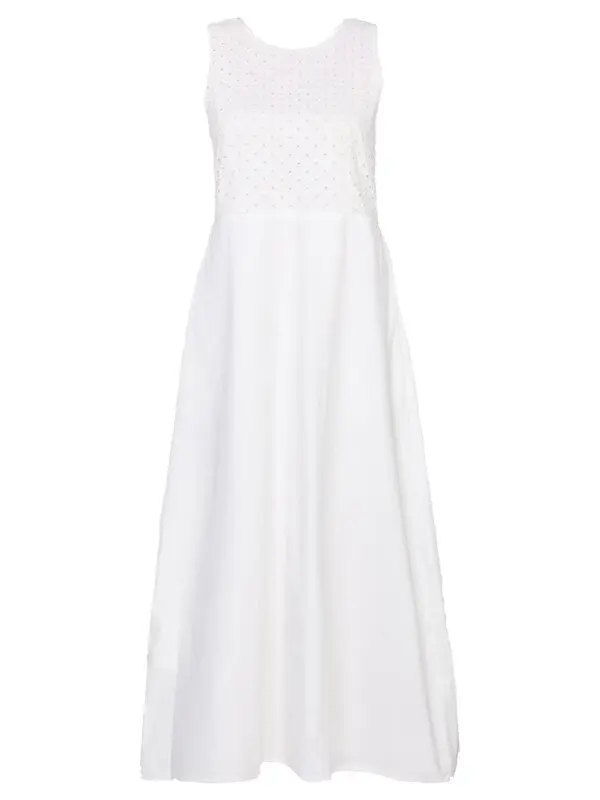 REISTOR Cross-back Midi Dress - White