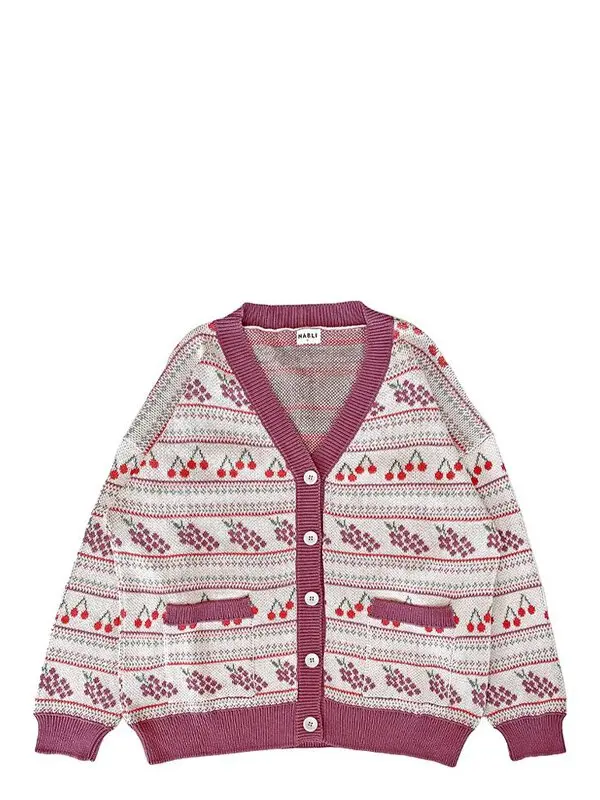 MABLI Mio Cardigan - Purple/red