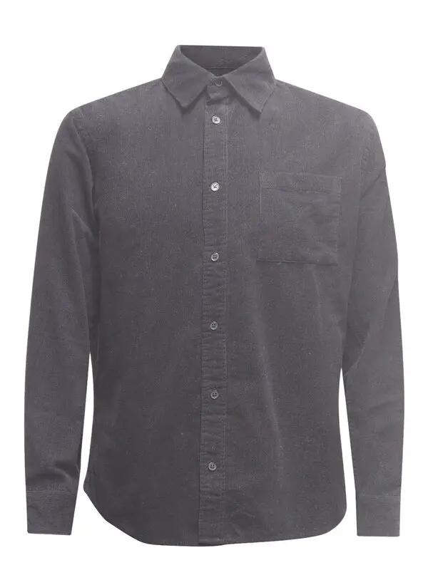 VUSTRA Graphite Coastal Corduroy Button-down Shirt - Black