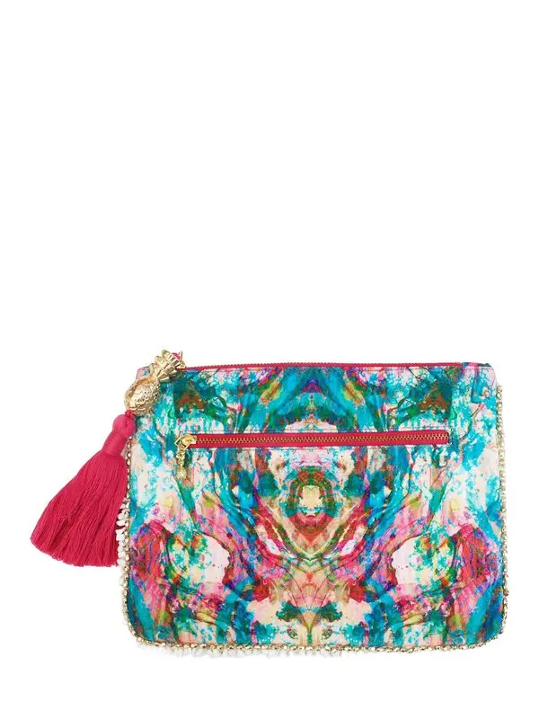 SOPHIA ALEXIA Embellished Clutch Bag - White/yellow