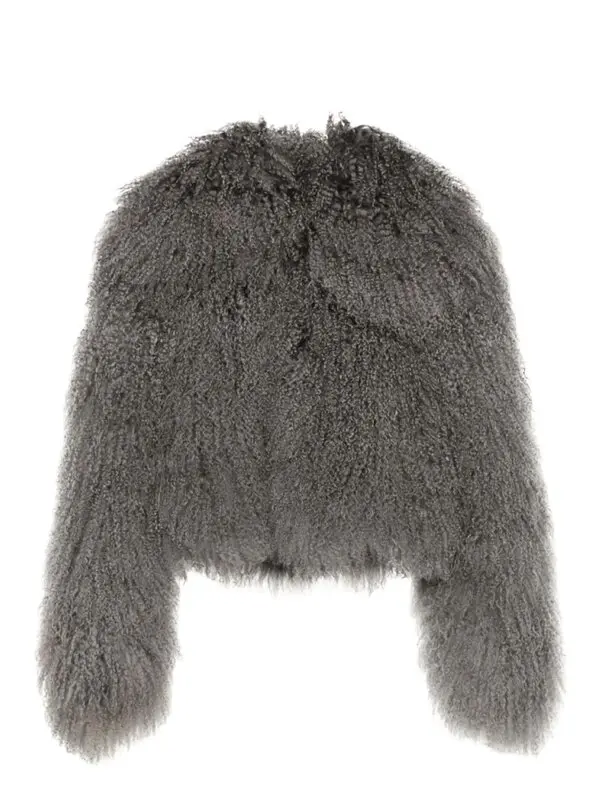 NOMI FAME Shearling Fur Coat - Grey