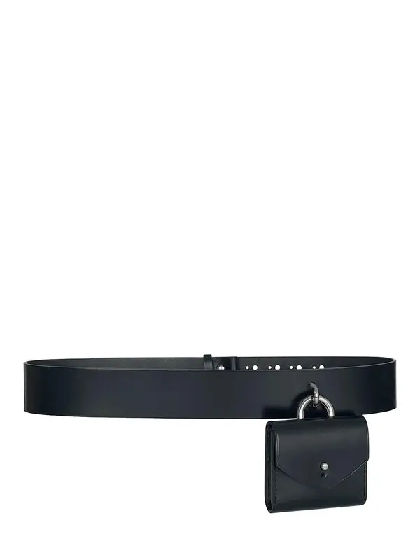 HAUTE CUIR Micro Waist Belt Bag - Black