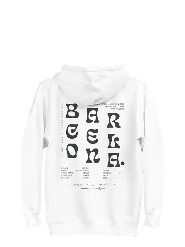 ANCHOR & CREW Cotton Blend Embroidered Hoodie - White