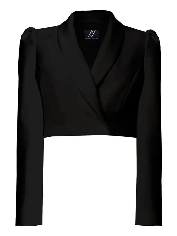 ANGELIKA JOZEFCZYK Sanremo Cropped Blazer - Black