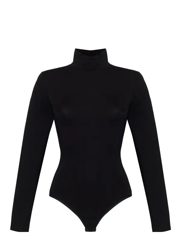 OH!ZUZA NIGHT&DAY Long Sleeve Turtleneck Viscose Bodysuit - Black
