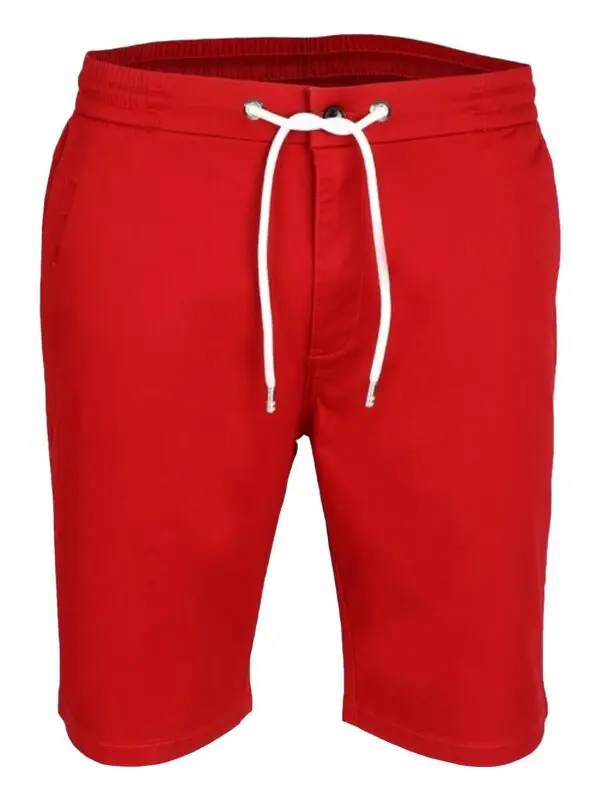 DAVID WEJ Plain Drawstring Shorts - Red