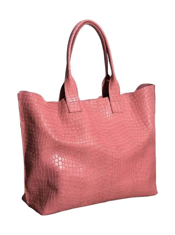JUAN-JO Croc Embossed Extra Large Tote Bag - Red