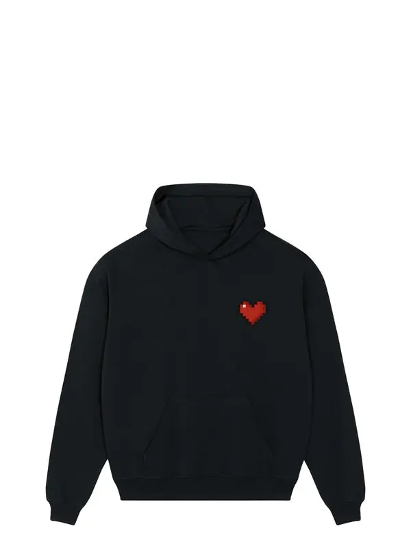 MYSIMPLICATED Cotton Hoodie With Graphic Detail - Black/red